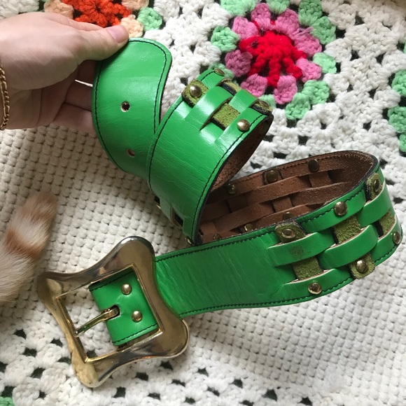 Vintage | Accessories | Rare Battani Vintage Groovy Hippie Big Buckle ...